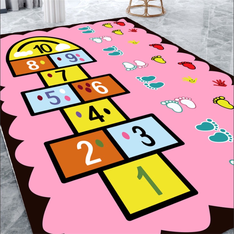 Kids Play Rug Mat Playmat with Non-Slip Design, Hopscotch Game for ...