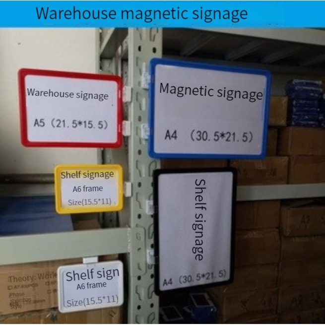 Magnetic Label Board Warehouse Sign Shelf Classification Signboard ...