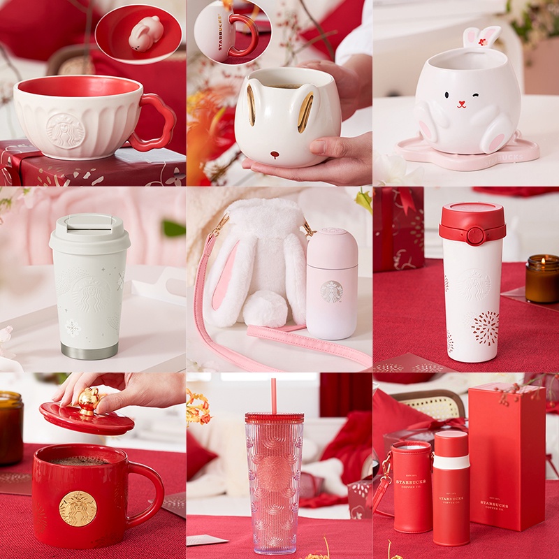 Vietnam Ready Stock Starbucks 2022 Year of the Rabbit Mug Cute Rabbit ...