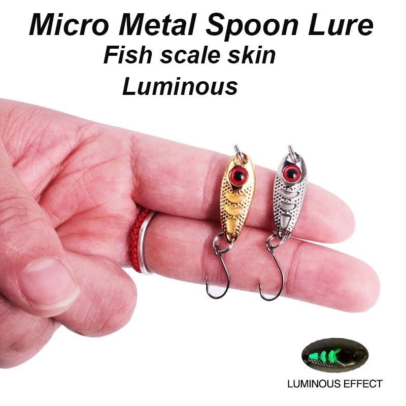1.5-5g Adzuki Bean Ding fishing Lure Sequin spoon lure Luminous Sequins ...