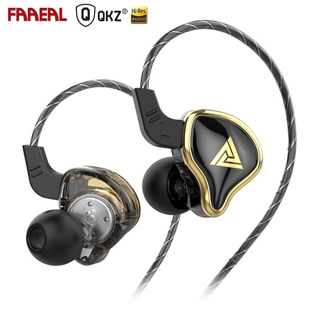 FAAEAL QKZ AK6 Ares Dynamic Earphones 1DD HIFI Music In Ear Wires ...