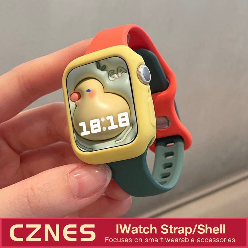 Iwatch Silicone Set Small Waist Two-Color Strap+Case S6 S8/S7 S9 SE ...