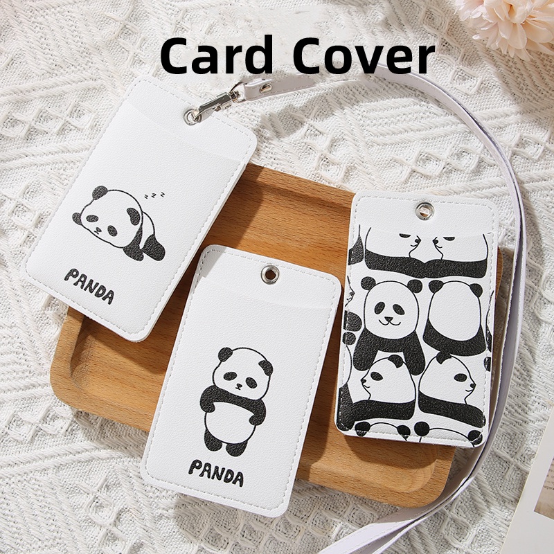 Cartoon Panda Name Tag Soft Card Cover Clerk Work Card Factory Card ...