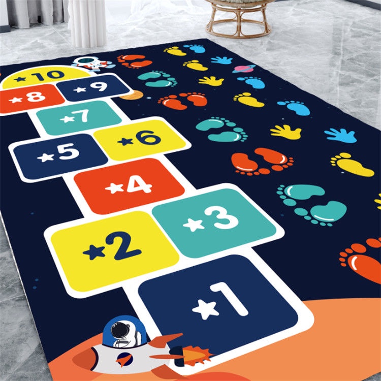 Kids Play Rug Mat Playmat with Non-Slip Design, Hopscotch Game for ...