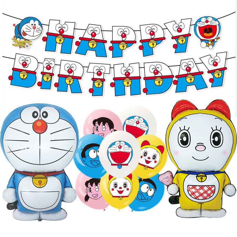 Cartoon Doraemon Dorami Nobita Nobi Shizuka Theme Kids Happy Birthday ...