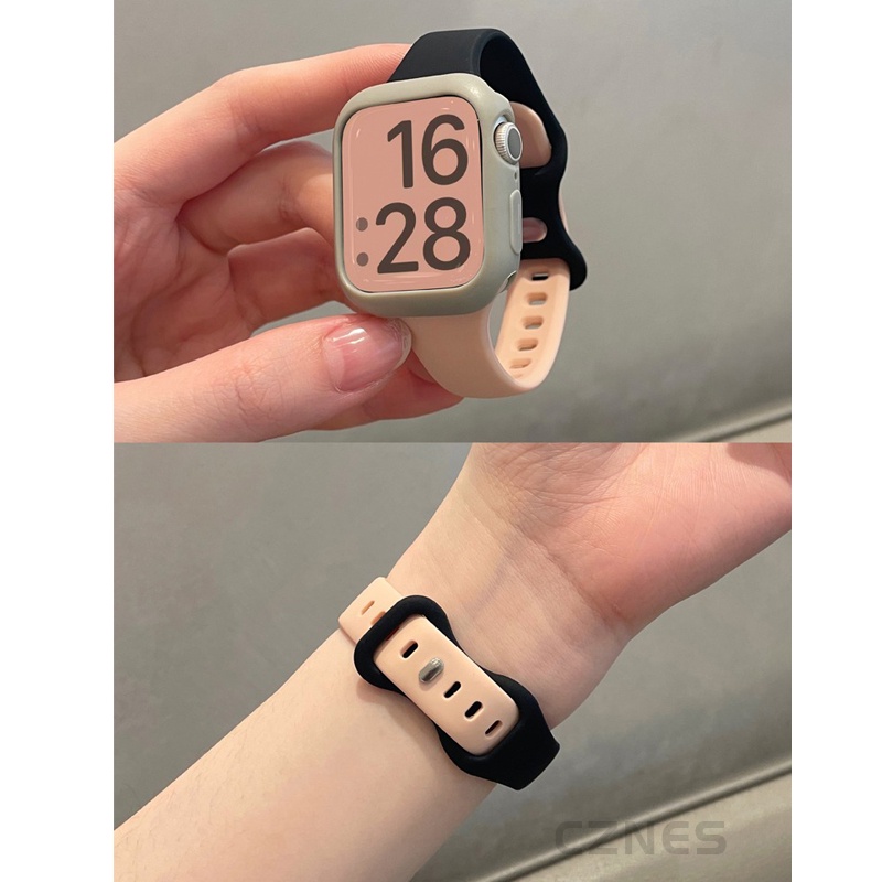 Iwatch Silicone Set Small Waist Two-Color Strap+Case S6 S8/S7 S9 SE ...
