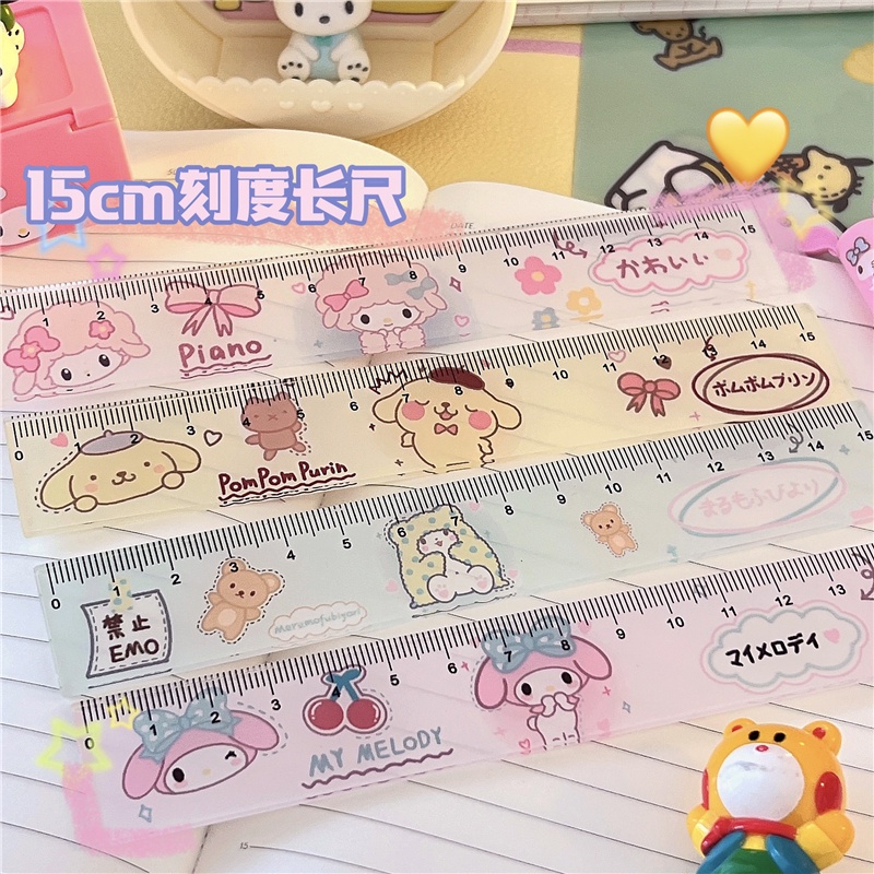 Sanrio Sweet and Cute Learning to Measure Straight Ruler Stationery ...