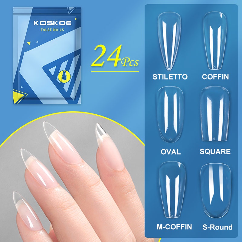 UR SUGAR 24pcs/Bag Fake Nails Full Coverage Almond Square Coffin ... UR SUGAR 24pcs/Bag Fake Nails Full Coverage Almond Square Coffin ...