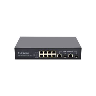 12-port Gigabit Switch PoE ai with 8-Port PoE 2 10/100/1,000mbps Linked ...