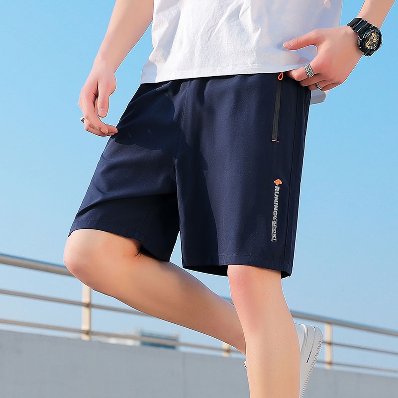 Casual Shorts Men's Loose Fitting Ice Silk Five Point Shorts Trend ...