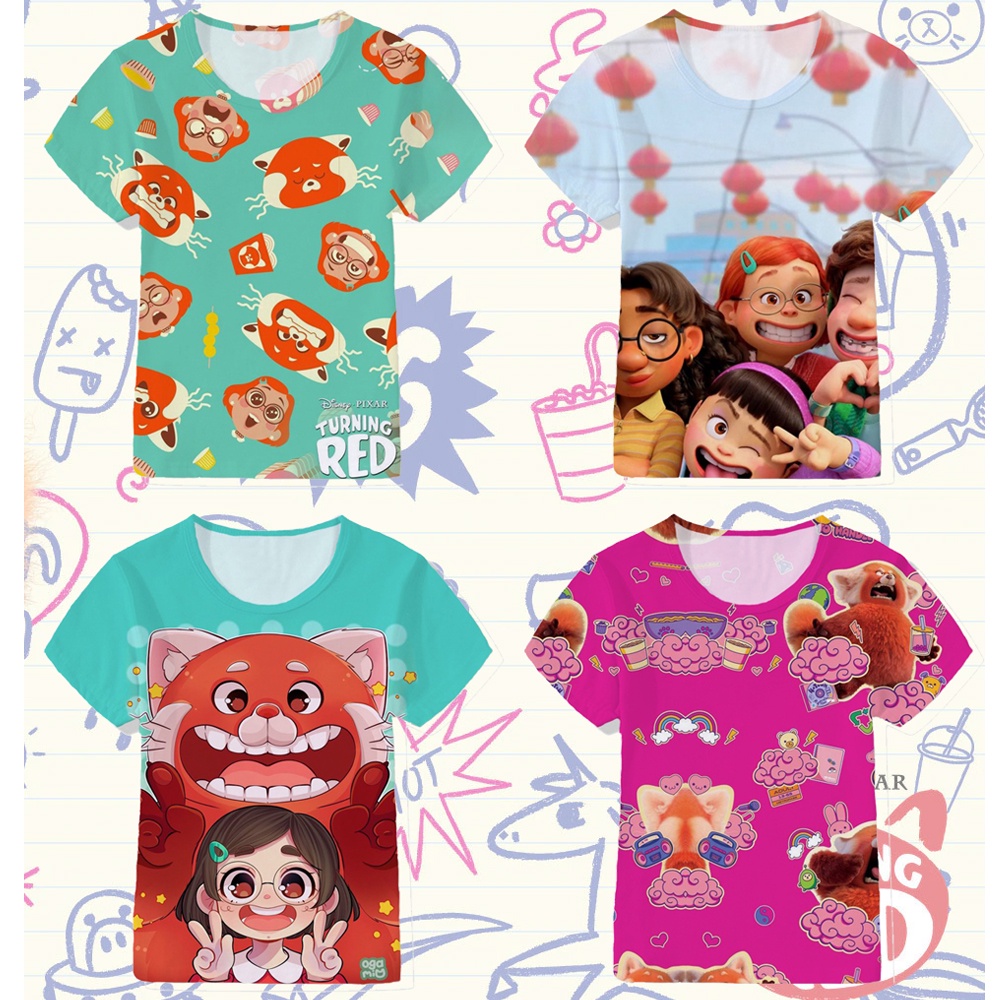 Panda Turning Red | Red Panda Shirts Children | Turning Red Shirt ...
