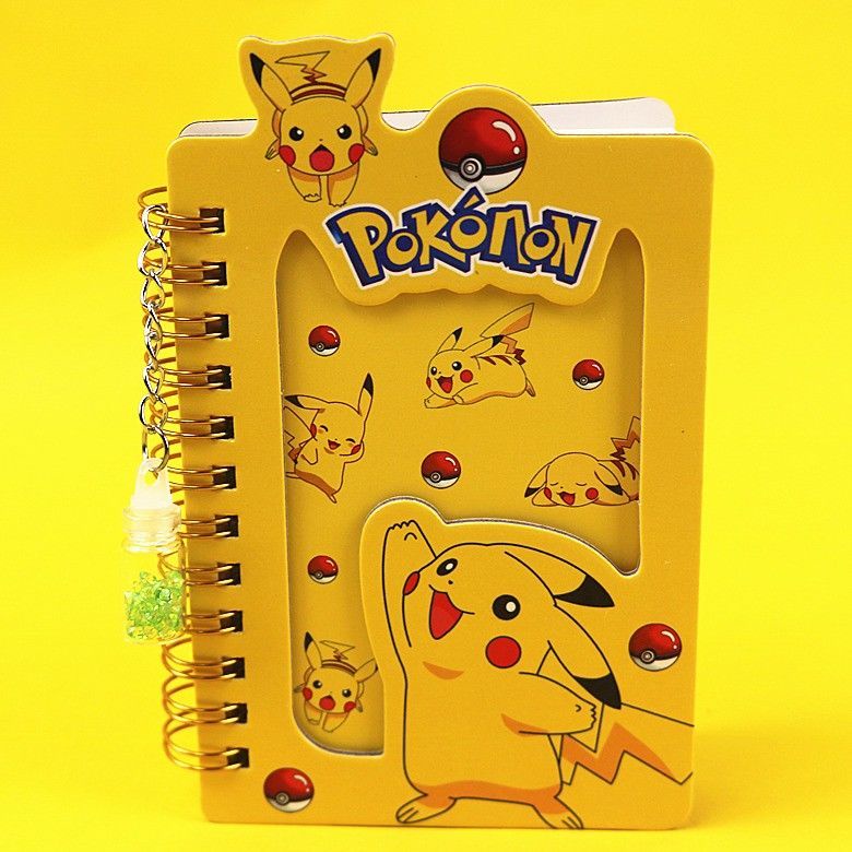 Pikachu quicksand bottles of notepad laptops pokemon notebook lovely ...