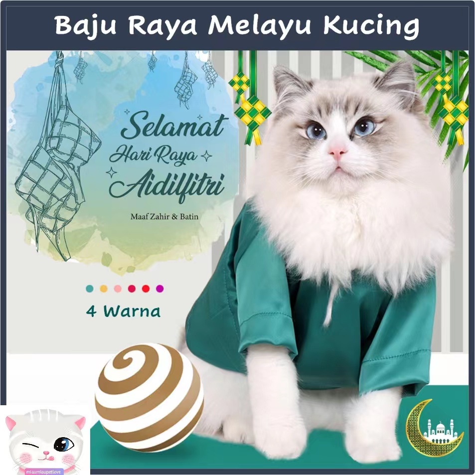 Kapal dalam 24 jam）QINGXIANG Baju Raya Melayu Kucing Songkok Baju ...