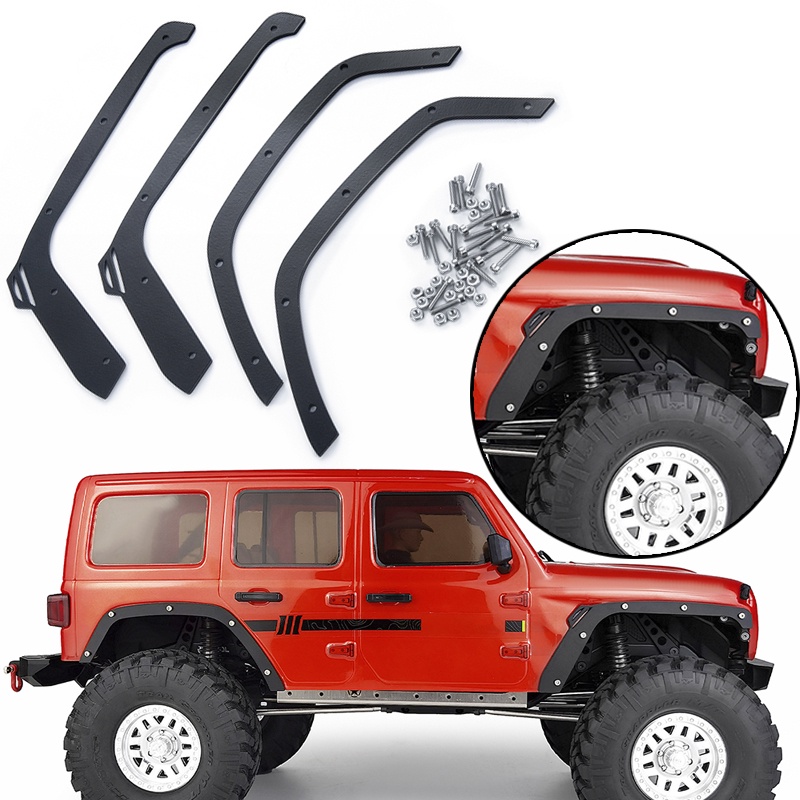 RC Car Mud Fenders Flares Stainless Steel Wheel Eyebrows for 1/10 Axial ...