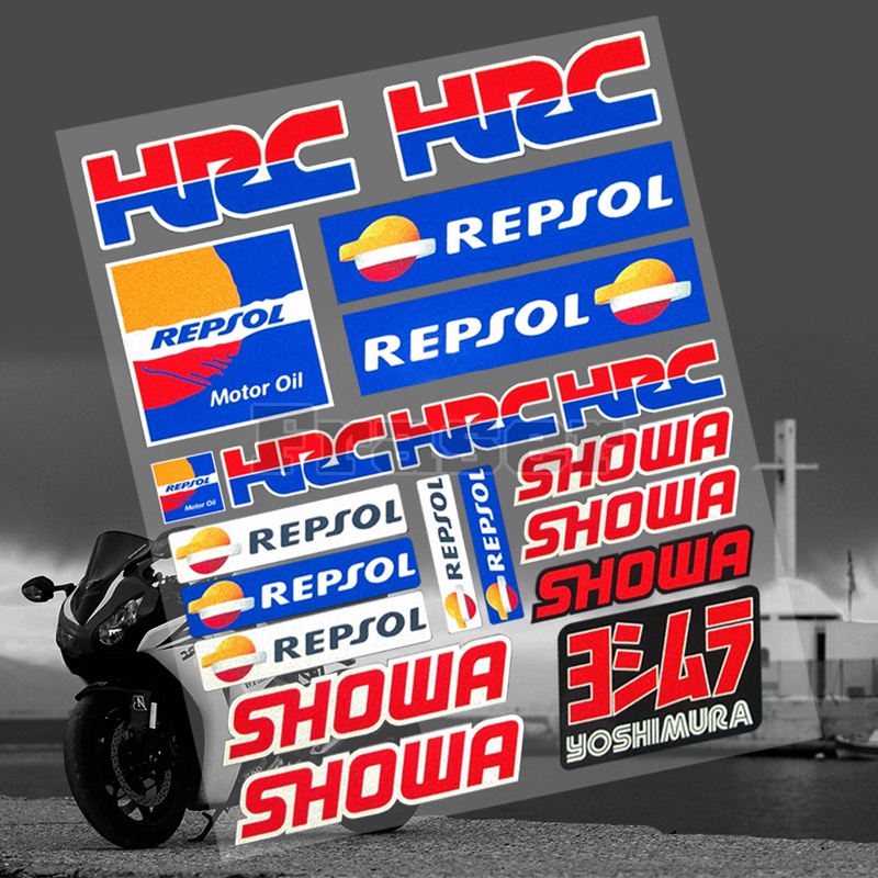 Reflective Motorcycle Stickers Racing Tank Helmet Accessories Decals ...