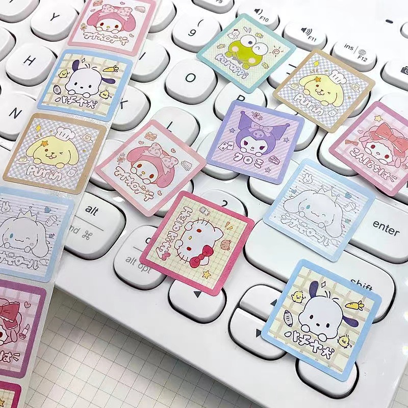 500pc Sanrio Stickers Notebooks Mymelody Diamond Papers Labels Kuromi ...