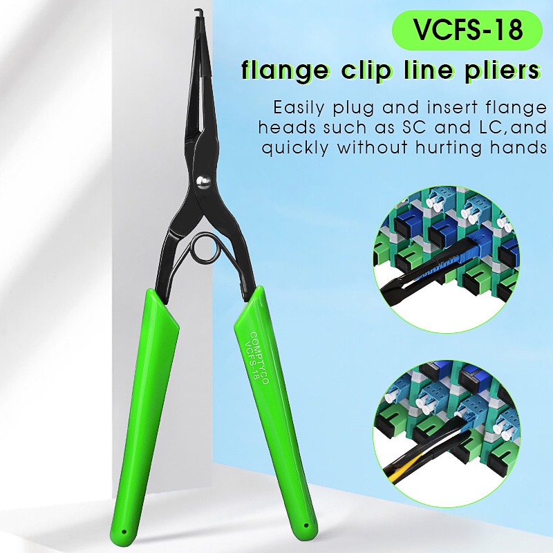 Green VCFS-18 fiber flange clamp long nose pliers fiber connector plug ...