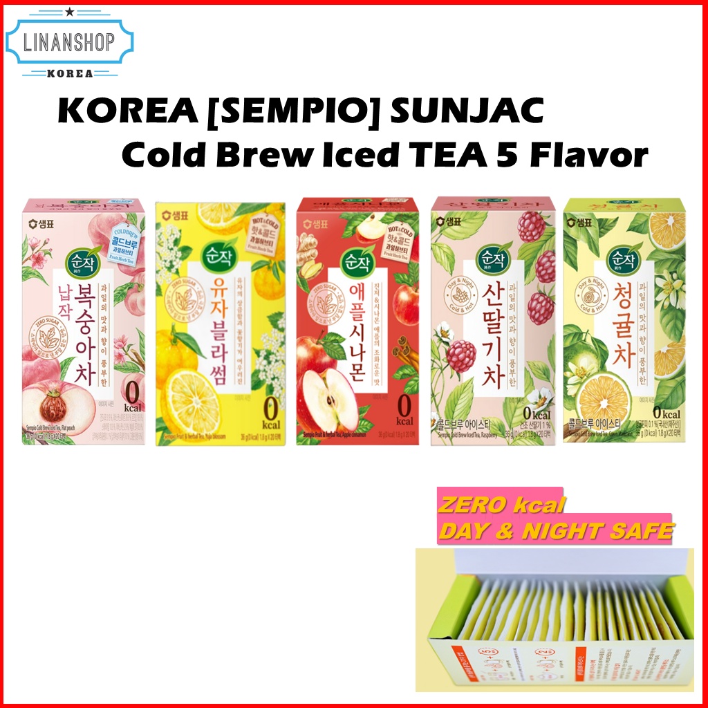 KOREA SEMPIO SUNJAK Cold Brew Iced Tea 5 Flavors / Peach, Citron ...