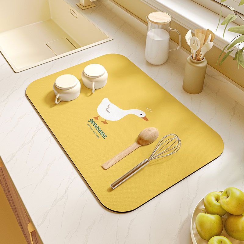 Drain Pad for Kitchen Countertop Soft Diatom Mud Absorbent Pad Bowl ...