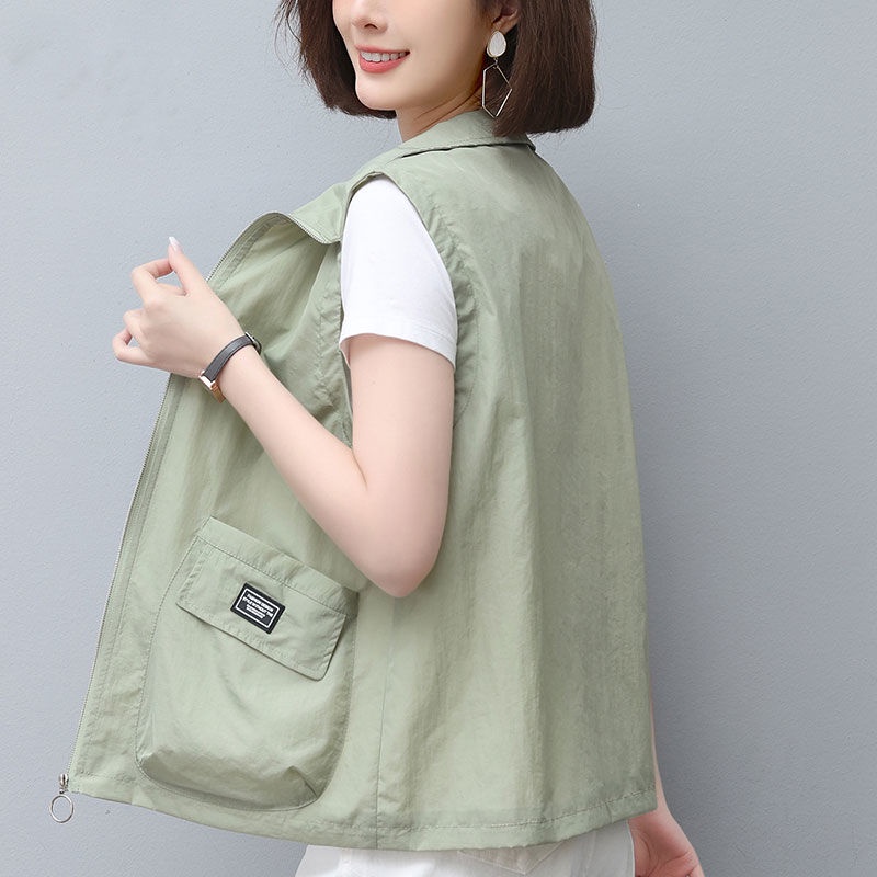 Unisex Baggy Vest Cargo Vest Tactical Vest Tooling Large Pocket ...