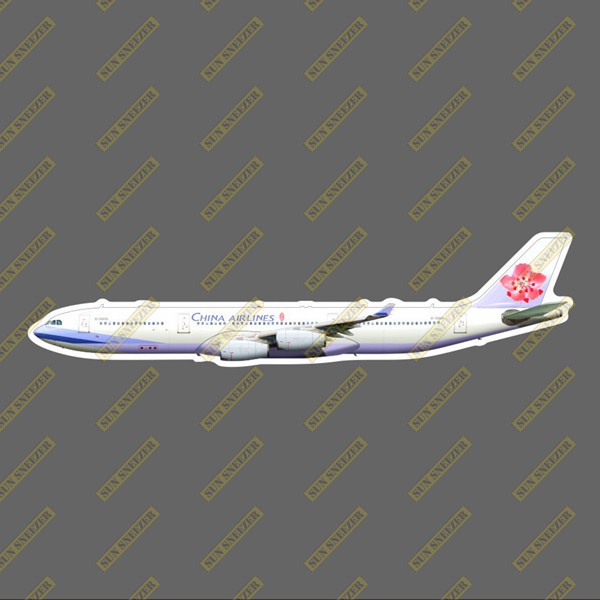China Airlines A340 Realistic Civil Aircraft 3M Sticker Waterproof Size ...