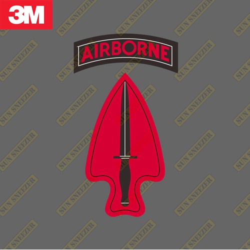 Delta Special Forces AIRBORNE Badge Waterproof 3M Sticker Size Length ...