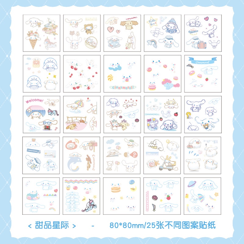 (25 Sheets/pack) Cute Cartoon Stickers Waterproof Pvc Children's ...