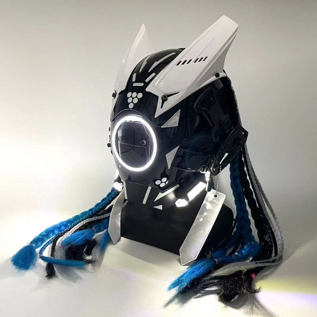 Cyberpunk Mask Glowing Posing Performance Photography cos Props ...