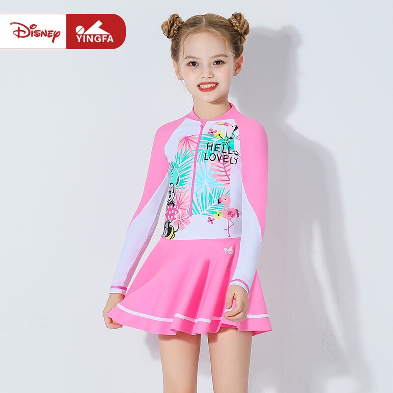 YINGFA Girls Swimming Dress Children Swimsuit One Piece Swimwear With ...