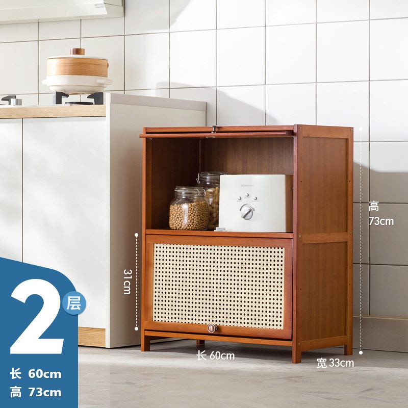Multi-layered Freestanding Storage Cabinet for Kitchen Shelving ...