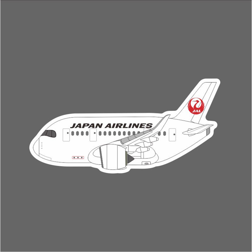 Japan Airlines JAL Q Version A350 Airplane Shape Waterproof 3M Sticker Size 90mm | Shopee Malaysia