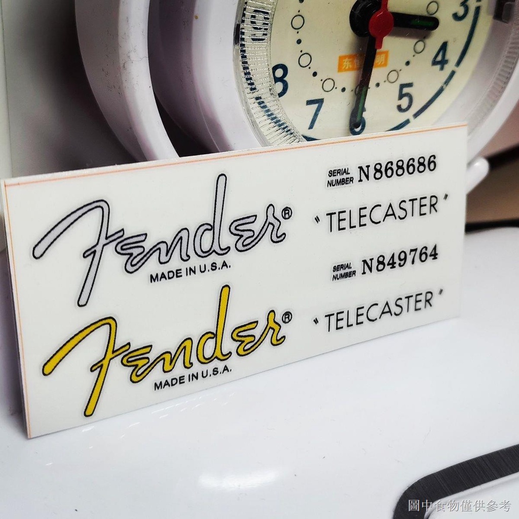 Fender Electric Guitar Headstock logo ST TELE UV Sticker Tear Film ...