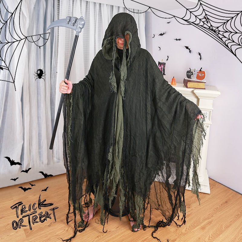 Halloween Adult Death Cloak Cloak Costume Props Haunted House Secret ...