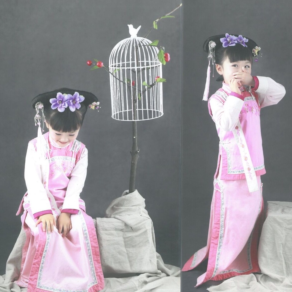 Boutique Children Qing Dynasty Cheongsam Children's Ancient Costume ...