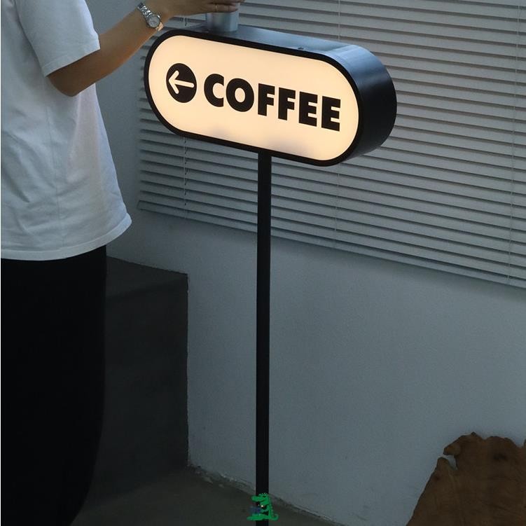 Customization [Floor Signboard] Creative Double-Sided Floor Light Box ...