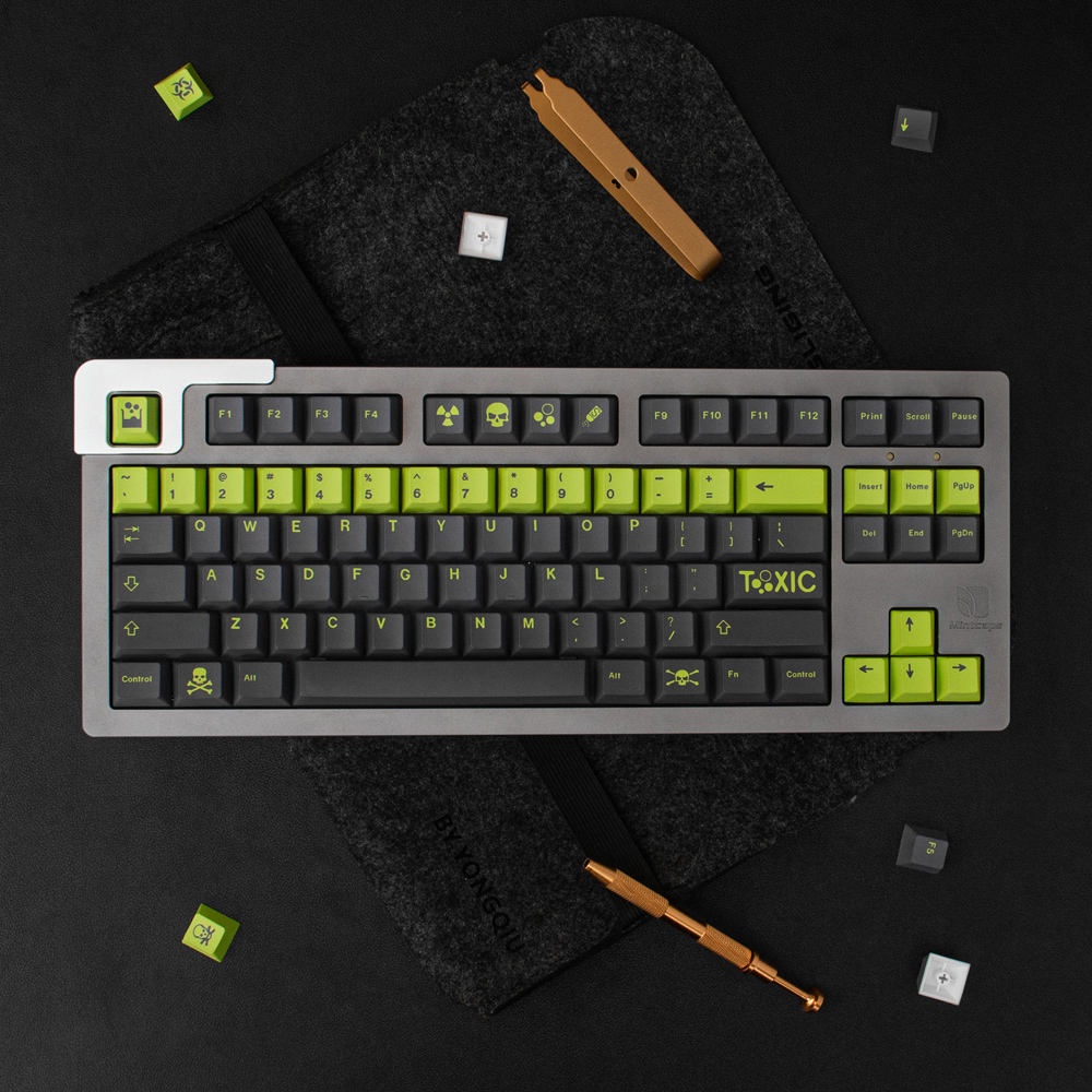 Ready Stock GMK Toxic Keycap Dark Gray Cherry Original Factory Height ...