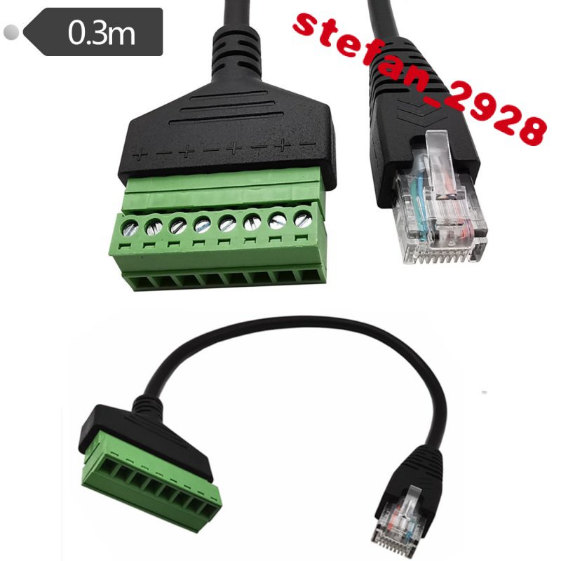 In-Line Type RJ45 Network Cable Male Head Solder-Free Terminal cat5 8P ...