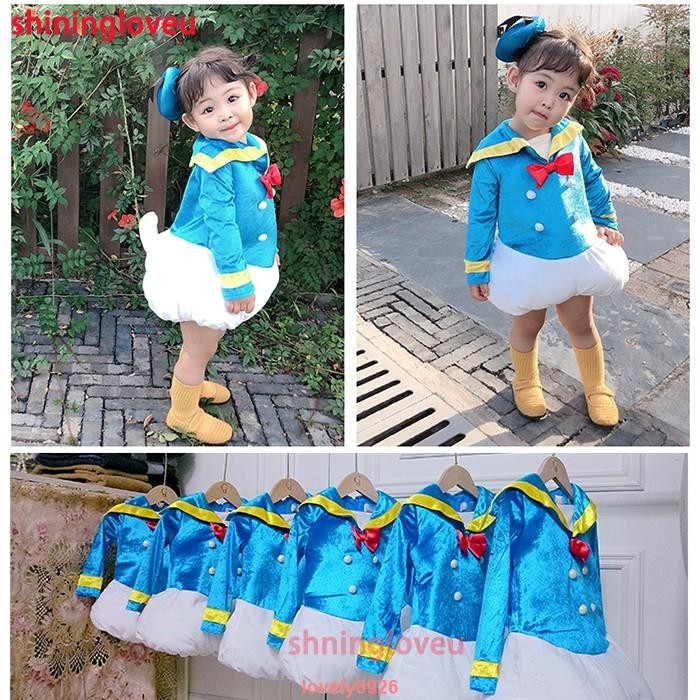 Children Cartoon Costumes COS Donald Duck Funny Halloween Party Cross ...