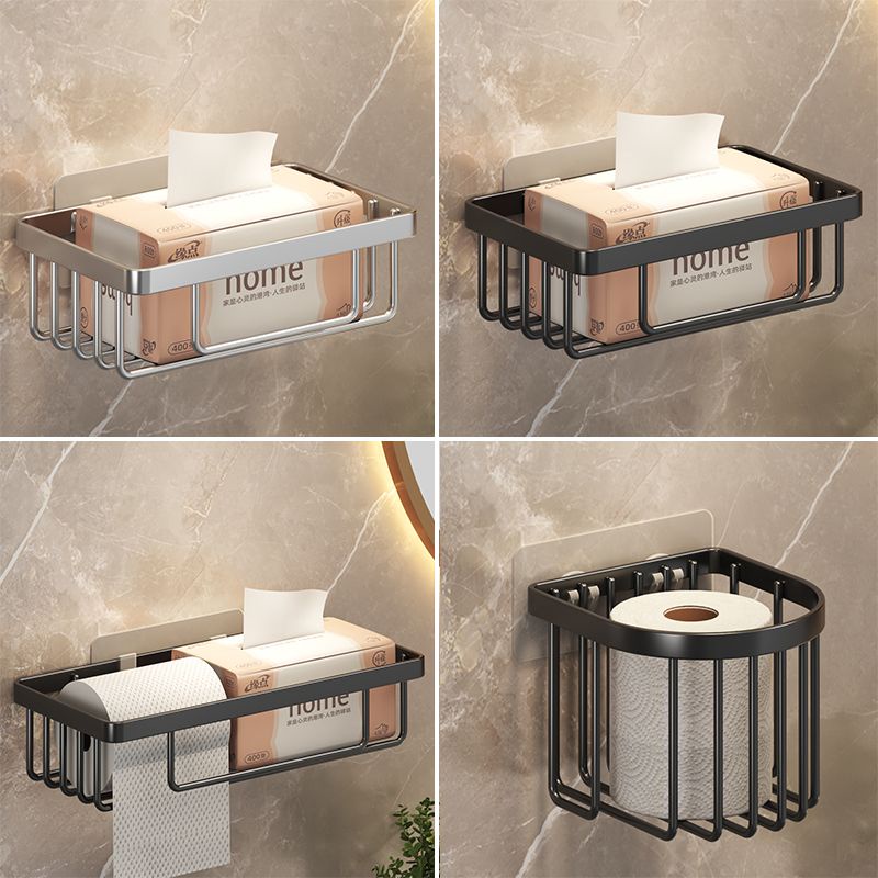 Toilet Tissue Holder Perforation-Free Mesh Basket Rack Wall-Mounted ...