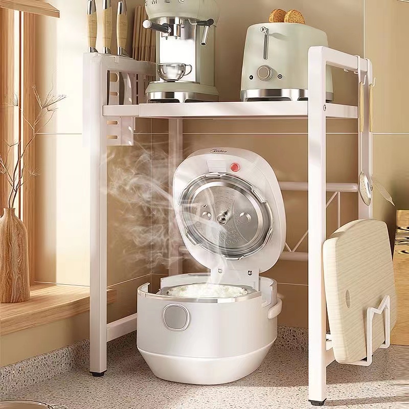 [Width And Height Adjustable] Retractable Rice Cooker Rack Kitchen ...