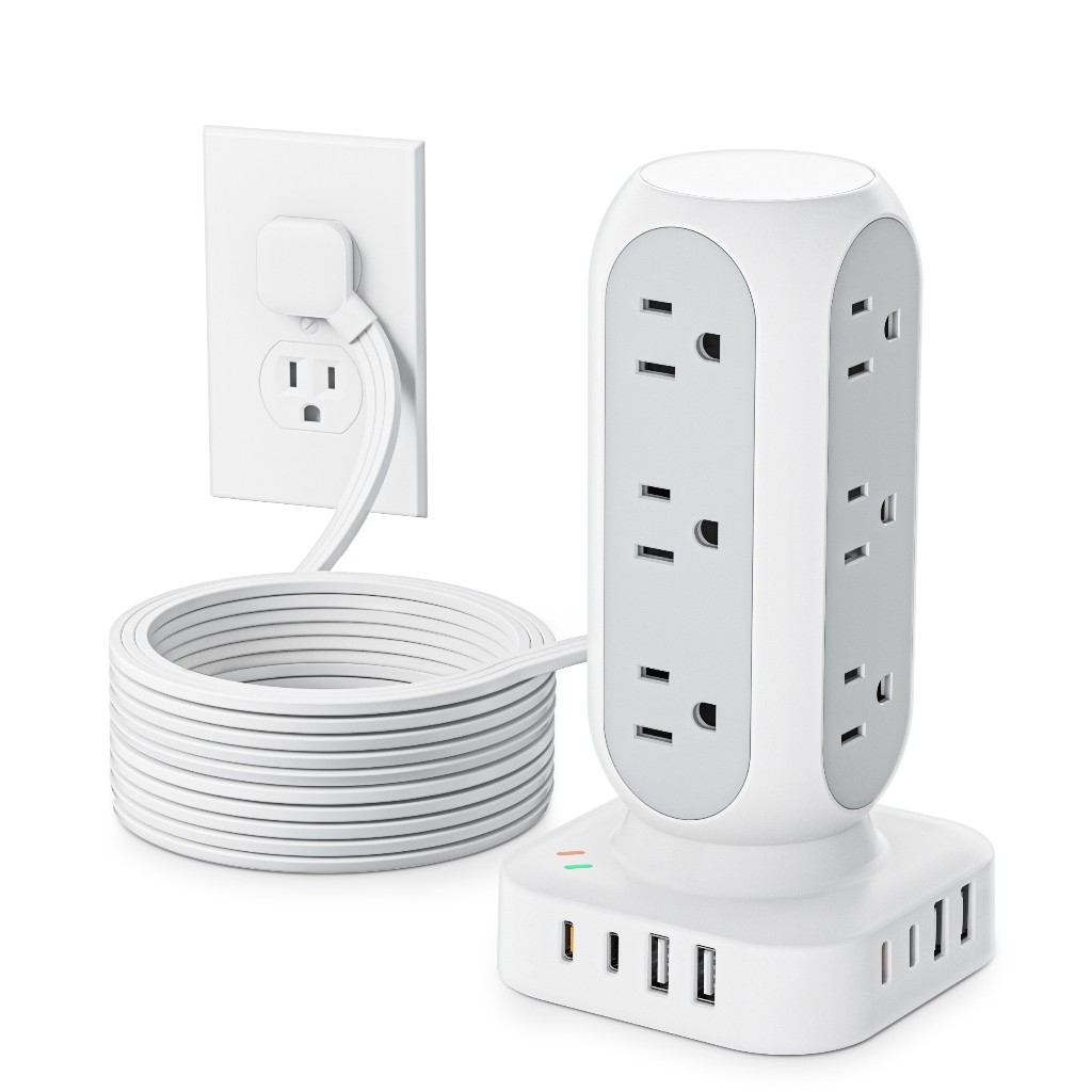 Taiwan Dedicated Smart Tower Extension Cord Socket Vertical 3-Hole USB ...