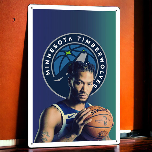 Derrick Rose Wind NBA Basketball Star Tin Painting Metal Poster Player ...