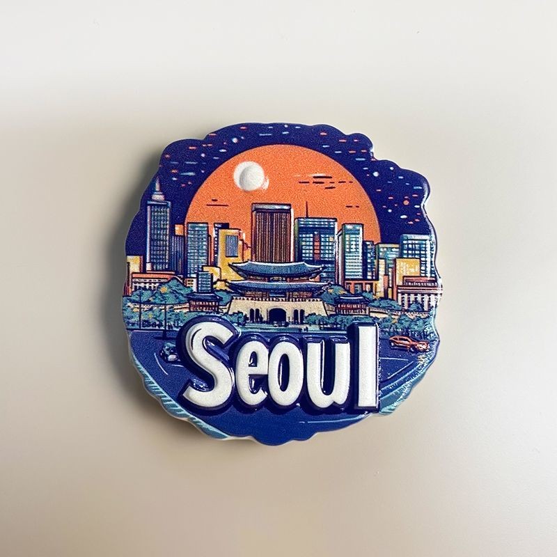 Taiwan Ready Stock Simple Modern Korea Seoul Building Pattern Resin 3D ...