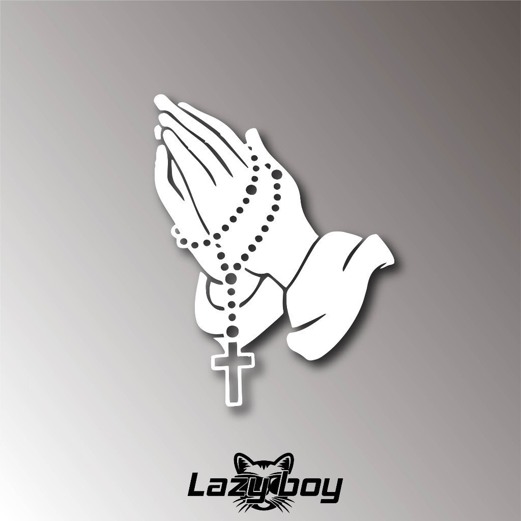 Taiwan Prayer Hand Blessing Cross Heavy Modification Stickers Body ...