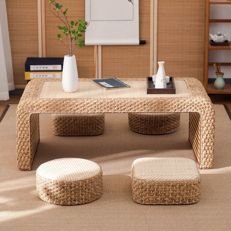 Q-8/Rattan Tatami Table Small Coffee Table Japanese Style Low Table ...