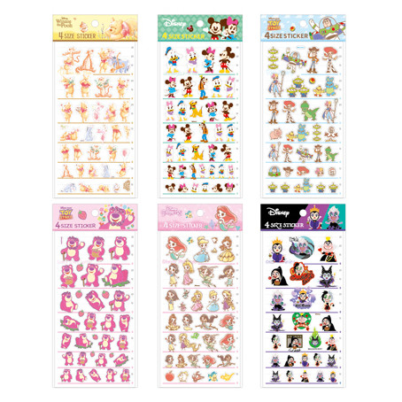 [King PLAZA] Disney Transparent Sticker Pooh Bear Hug Toy Story Princess Black Witch 4SIZE DPCO ...