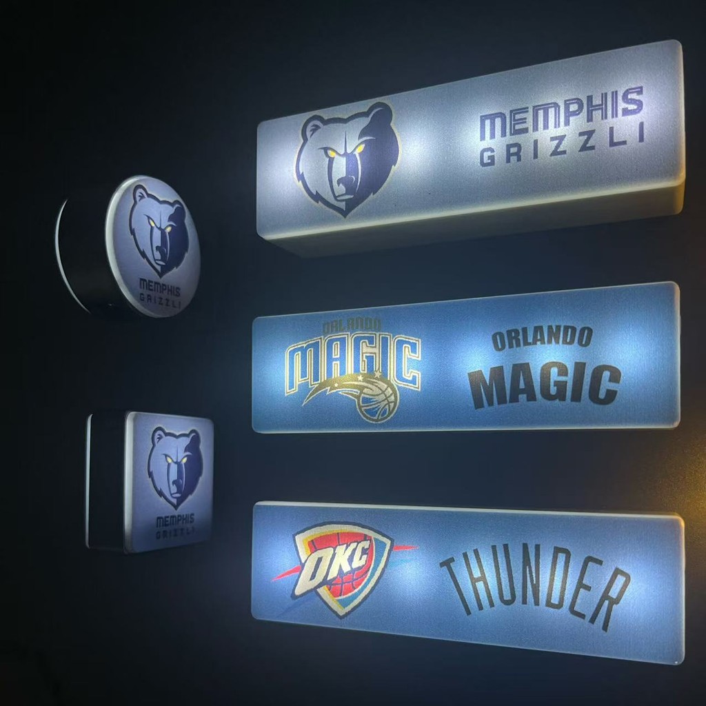 NBA Lakers Refrigerator Stickers Logo Luminous Light Sign Magnetic ...