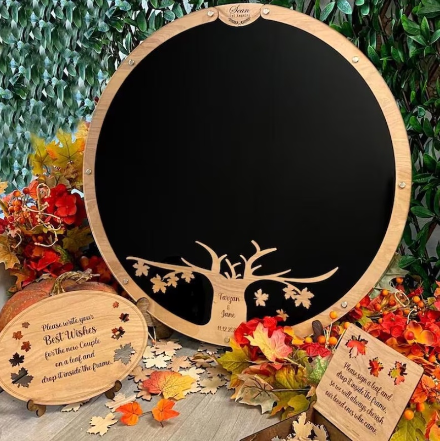 [Warrior2] Maple leaves Wedding Guest book Wedding Souvenir Guest Book ...