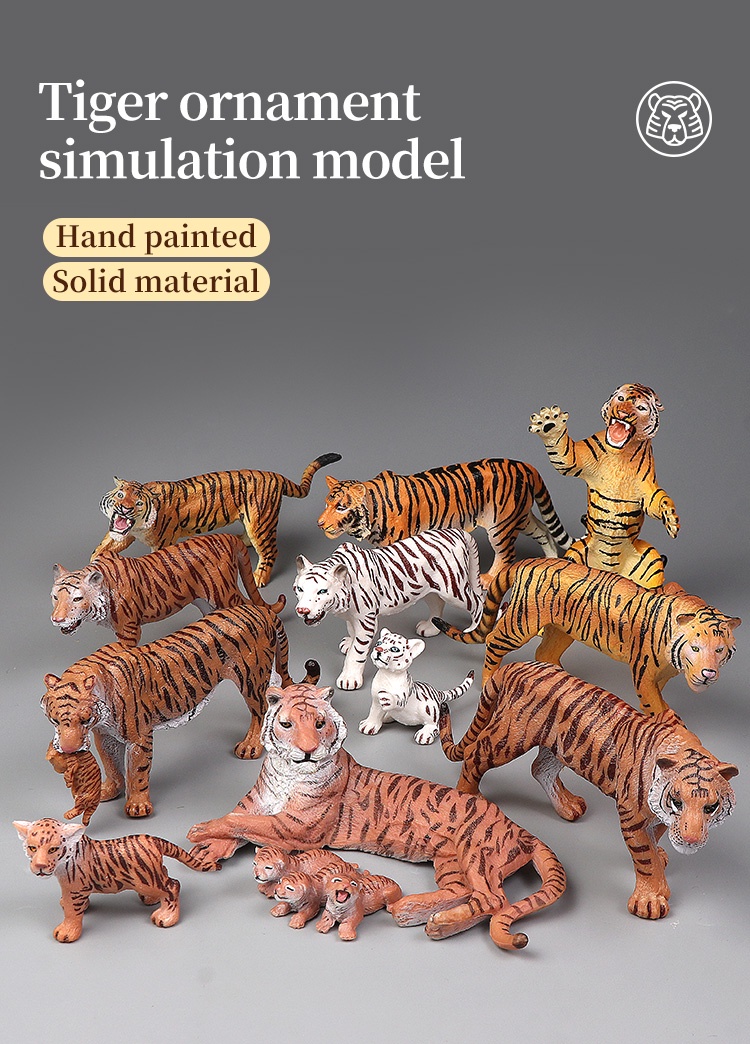 Wild Animal Toys Large Manchurian Tiger White Tiger Set Early Animal ...