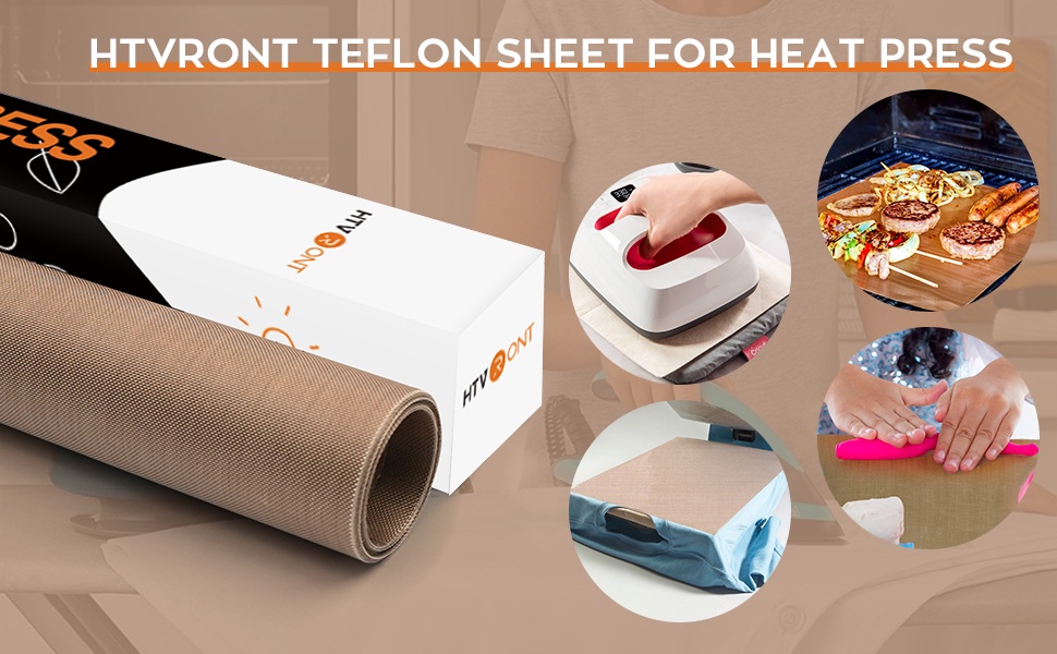 HTVRONT 3 pcs Teflon Sheet PTFE 30cm*40cm Heat Press Pad Reusable Non ...
